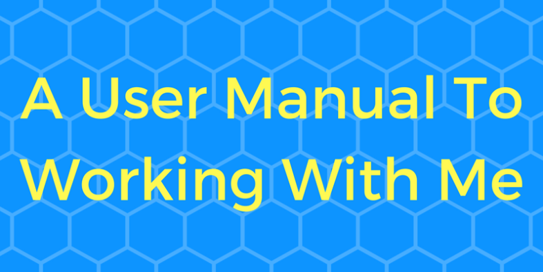 A User Manual To Working With Me | Game-Changer